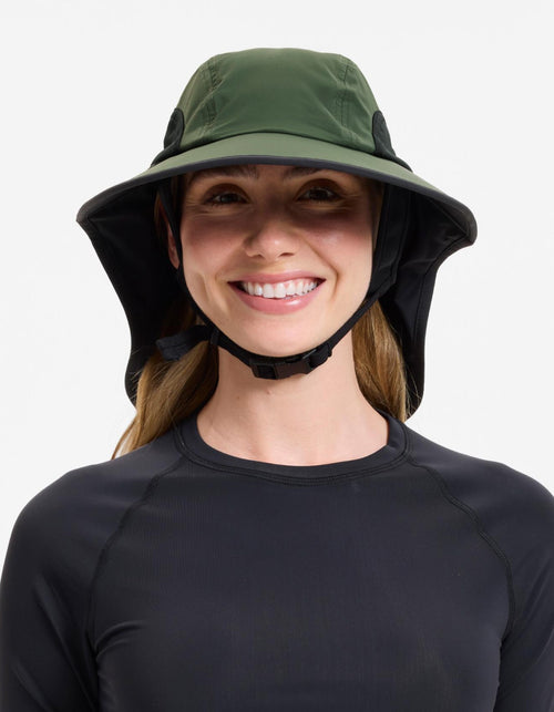 Khaki Water Sports Hat UPF 50+ For Women | Sun Protection Solbari